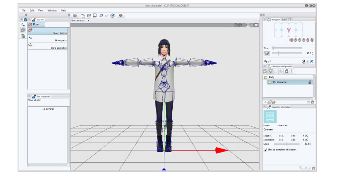 CLIP STUDIO MODELER Instruction Manual - Check the bones