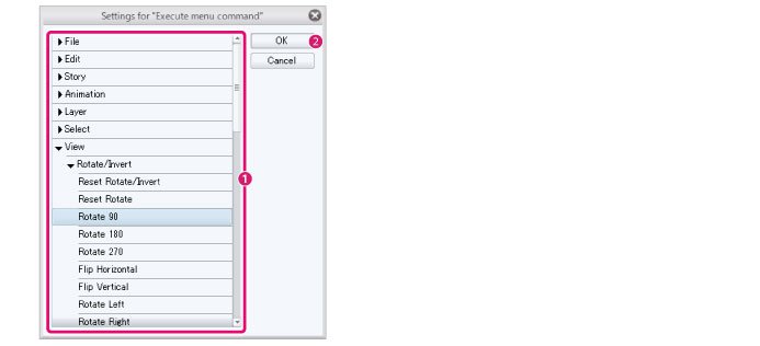 CLIP STUDIO PAINT Instruction manual - Quick Menu Settings