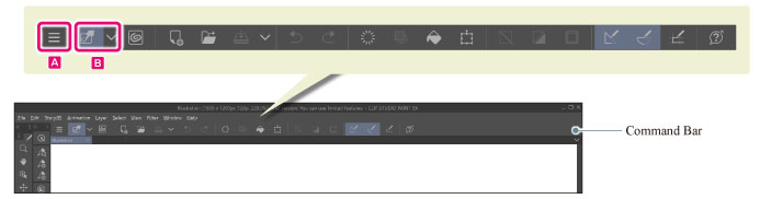 CLIP STUDIO PAINT Instruction manual - Command Bar